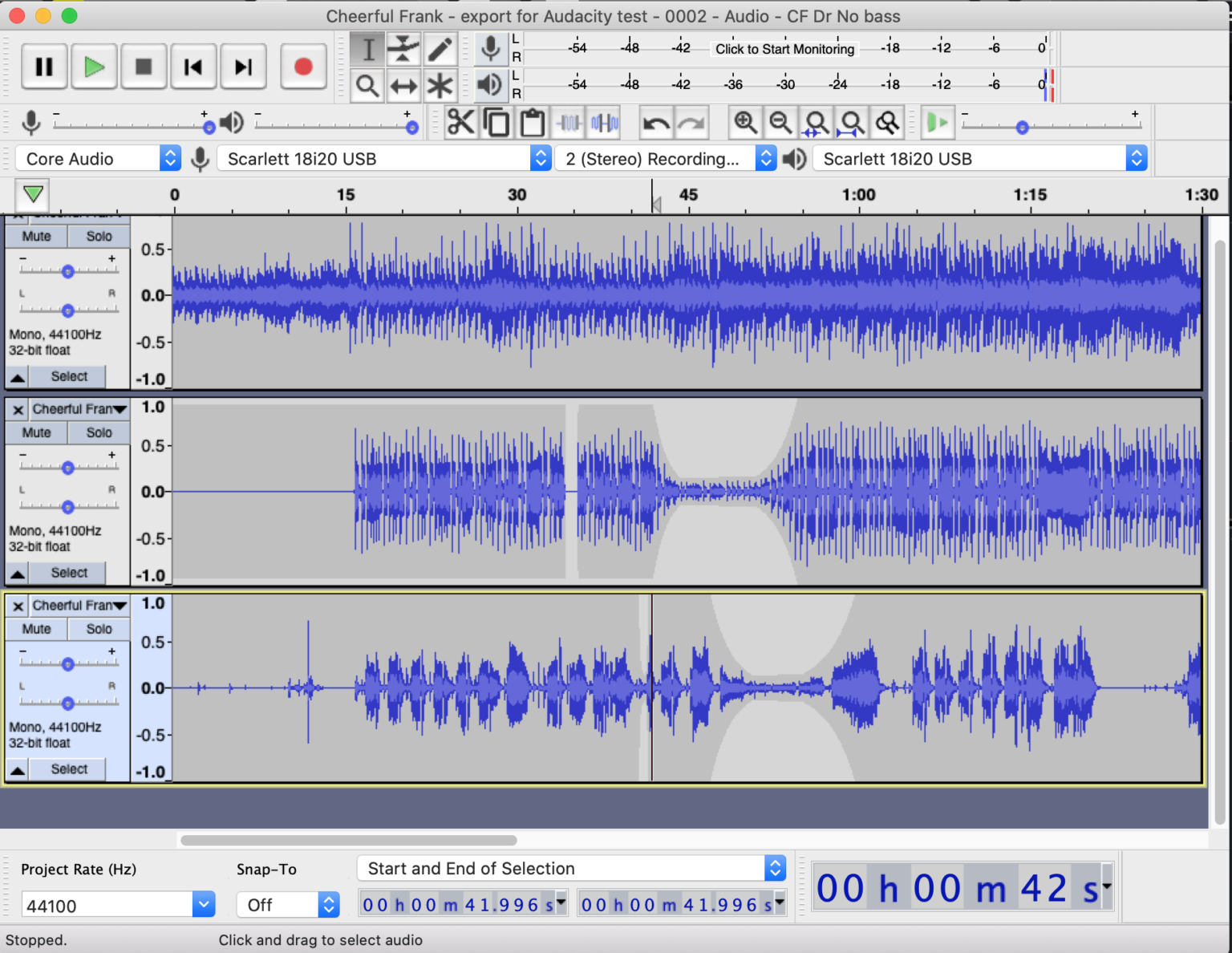 How to mute audio tracks in Audacity | Chas Maguire